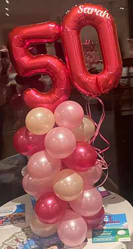50th Birthday Balloons Gallery - Balloons by Hazel