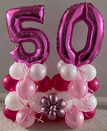 50th Birthday Balloons Gallery - Balloons by Hazel