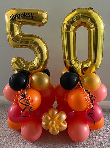 50th Birthday Balloons Gallery - Balloons by Hazel